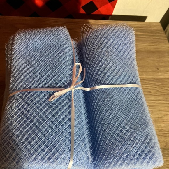 Party Supplies | 4 For 2 Baby Blue Square Veil Tulle | Poshmark